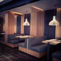 China Modern Steakhouse Booth Sofa 120x60x105cm Custom Color PU Leather Restaurant Seating for sale