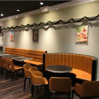 China Modern Custom Upholstered Bench Banquette Restaurant Dining Booth Seating 120x60xH105cm PU Leather for sale