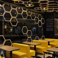 China Modern Light Luxury Cafe Banquette Booth Sofa Set 120x60xH105cm PU Leather Wooden Restaurant Seating for sale