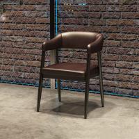 China Light Luxury Restaurant Booth Coffee Shop Bar Sofa Custom Size PU Leather Metal Frame for sale