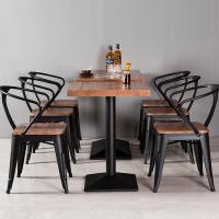 China Bistro Classical Metal Dining Set Restaurant Furniture Cafe Table and Chair Coffee Sets 120x60cm for sale