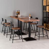 China Bistro Classical Metal Dining Set Restaurant Furniture Cafe Table and Chair Coffee Sets 120x60cm for sale