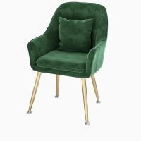 China Modern Velvet Dining Chair with Metal Legs for Restaurant Hotel Use Custom Size Available for sale