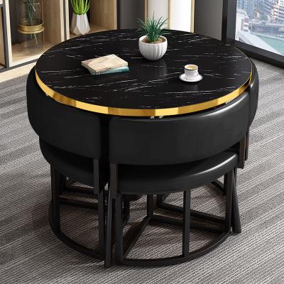 China Modern Round Dining Table Set Space-Saving 60x60xH75cm for Restaurant Home for sale