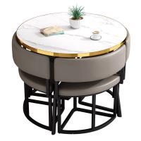 China Modern Round Dining Table Set Space-Saving 60x60xH75cm for Restaurant Home for sale