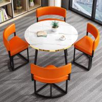 China Modern Round Dining Table Set Space-Saving 60x60xH75cm for Restaurant Home for sale