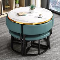 China Modern Round Dining Table Set Space-Saving 60x60xH75cm for Restaurant Home for sale