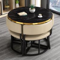 China Modern Round Dining Table Set Space-Saving 60x60xH75cm for Restaurant Home for sale