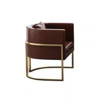 China Modern Commercial Dining Furniture Set Gold Frame Table and Chair for Cafe Hotel Restaurant 120x60cm for sale