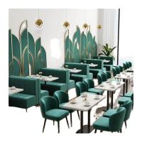 China Custom Modern Cafe Bench Seating Fast Food Restaurant Table and Chairs Coffee Shop Sofa PU Leather Metal for sale