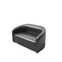 China Art Deco Lounge Chair and Gold Metal Side Table Set Leather Armchair for Bar Club Hotel for sale