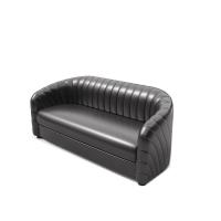 China Art Deco Lounge Chair and Gold Metal Side Table Set Leather Armchair for Bar Club Hotel for sale