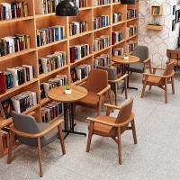 China Commercial Restaurant Booth Seating Set with Upholstered Sofa and Round Wooden Tables for Cafe for sale