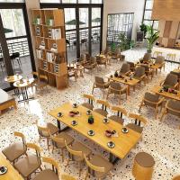 China Commercial Restaurant Booth Seating Set with Upholstered Sofa and Round Wooden Tables for Cafe for sale