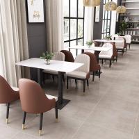 China Custom Luxury Restaurant Booth Seating Commercial Cafe Sofa Booth with Dining Table and Chairs 120x60cm for sale