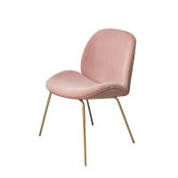 China Velvet Dining Chair with Gold Metal Legs for Restaurant Hotel Commercial Use 120x60xH75cm for sale