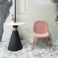 China Velvet Dining Chair with Gold Metal Legs for Restaurant Hotel Commercial Use 120x60xH75cm for sale