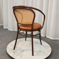 China Commercial Rattan Restaurant Chair Upholstered Seat for Cafe Hotel Dining Room 60x60xH75cm for sale