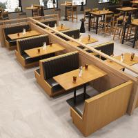 China Custom Wooden Dining Table and Booth Seat Sofa Set for Restaurant Hotel Bar 120x60cm for sale