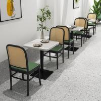 China Commercial Restaurant Booth Seating Set Green Upholstered Banquette Sofa Dining Table Chair for Cafe Bistro Hotel for sale