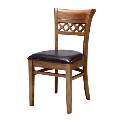 China Upholstered Wooden Restaurant Chair 60x60xH75cm for Cafe Bistro Dining Room Commercial Use for sale