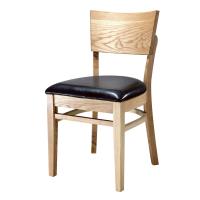 China Upholstered Wooden Restaurant Chair 60x60xH75cm for Cafe Bistro Dining Room Commercial Use for sale