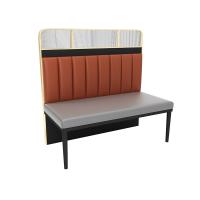 China Commercial Restaurant Booth Table and Chair Set Modern Marble Top Dining Table Banquette Seating 120x60cm for sale
