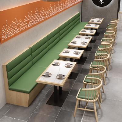 China Commercial Cafe Booth Seating Set with Wood Table and Chairs for Restaurant Hotel Bistro 120x60xH75cm for sale