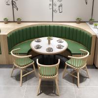 China Commercial Cafe Booth Seating Set with Wood Table and Chairs for Restaurant Hotel Bistro 120x60xH75cm for sale