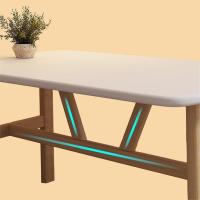 China Custom Modern Wooden Dining Table Set Solid Wood Table and Chairs for Restaurant Cafe Bistro Home 120x60xH75cm for sale