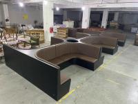 China Customizable L-Shaped Night Club Sofa Durable PVC Commercial Grade 2-Seat Booth Seating for sale