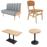 China Wholesale Modern Solid Wood Dining Set with Customizable Booth Sofa for Restaurant Furniture for sale