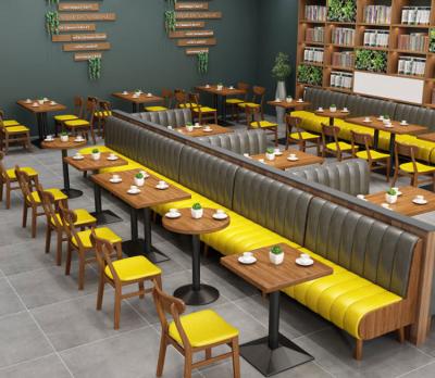 China Wholesale Modern Solid Wood Dining Set with Customizable Booth Sofa for Restaurant Furniture for sale