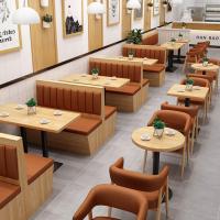 China Customizable Modern Commercial Curved Booth Sofa Durable PU Leather Restaurant Seating 4-Layer Export Packing for sale