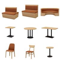 China Solid Wood Modern Restaurant Booth Seating with Multi-Functional Cafe Sofa for Commercial Dining for sale