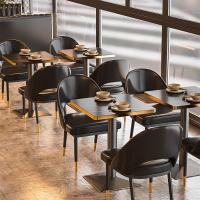 China Luxury Restaurant Sofa Set Black Marble Dining Table Booth Seating Fully Customizable 4 Seats for sale