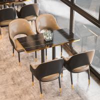 China Classical Solid Wood Customizable Comfortable Restaurant Furniture Dining Room Table and Chairs for sale