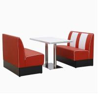 China American 50s Retro Diner Booth Multicolor Vintage Restaurant Booth Seating Fully Customizable 2-Seat Set for sale