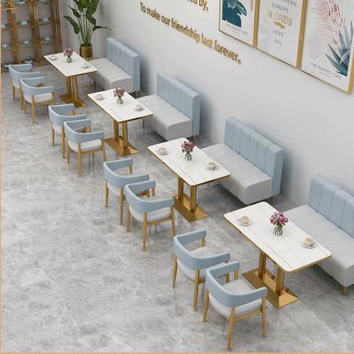 China Customizable Modern Restaurant Booth Sofa Set with Solid Wood and PU Leather for Cafe Furniture for sale