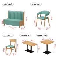 China Modern Customizable Cafe Furniture Solid Wood Restaurant Booth Seating Set with Ergonomic Cushion for sale
