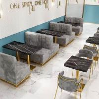 China Customizable Modern Velvet Booth Sofa Set Durable Restaurant Seating for Cafe Coffee Shop for sale
