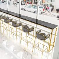 China Velvet Upholstery Restaurant Chair Stainless Steel Frame Golden Leg Bar Seat Customizable Design for sale
