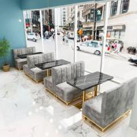 China Velvet Upholstery Restaurant Chair Stainless Steel Frame Golden Leg Bar Seat Customizable Design for sale