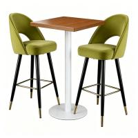 China Customizable Modern Bar Table and Chairs Set for Restaurant Cafe Pub 2 Seat for sale