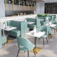 China Customizable Solid Wood Stainless Steel Restaurant Dining Table and Chair Set 4 Seats for sale
