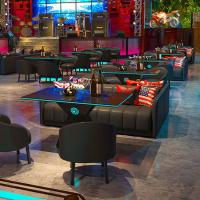 China Customizable U-shaped Sofa with High-density Foam and Modern Design for Music Bars for sale