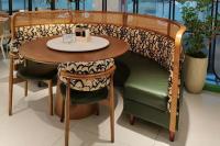 China Durable Modern Wood Frame 6-Seater Eco-Friendly Restaurant Booth Seats for Commercial Use for sale