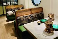 China Durable Modern Wood Frame 6-Seater Eco-Friendly Restaurant Booth Seats for Commercial Use for sale