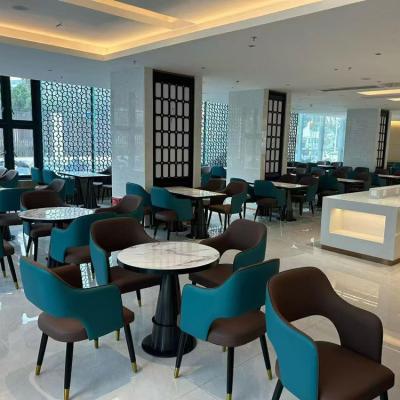 China Wholesale Modern Design Restaurant Chair with Solid Wood Frame and Leather Upholstery for Hotels and Cafes for sale