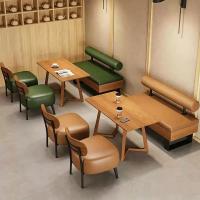 China Modern Design Restaurant Furniture Set with Durable Metal Frame and High Density Foam for Commercial Use for sale